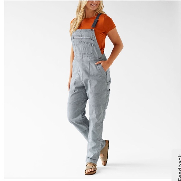 Duluth Trading Co | Jeans | Duluth Pinstripe Tall Womens Overalls ...